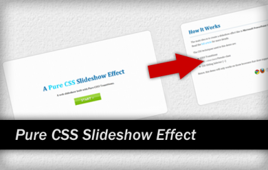 Pure CSS Slideshow Effect for Presentation